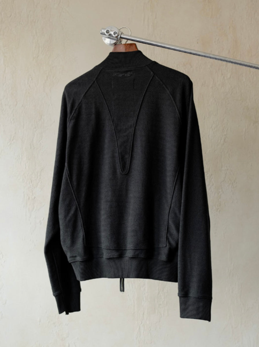 INVERTED ZIP-UP - BLACK – Republic Boutique